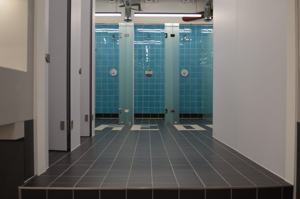 Porcelain & Ceramic Tile Installation to Gym Shower Area - JDC Tiling Ltd
